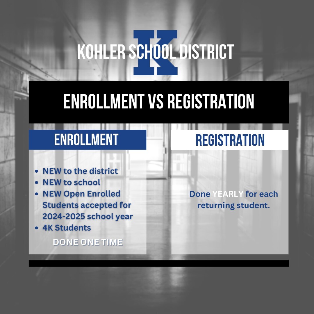 Enrollment & Registration - Our District - Kohler School District